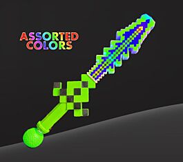 Light up Serrated Pixel Bubble Sword | LED | Flashing | Minecraft ...