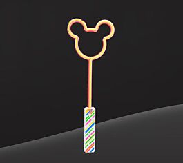 Light up Mickey Mouse Wand | LED | Flashing | 18 Inches | EL Wire