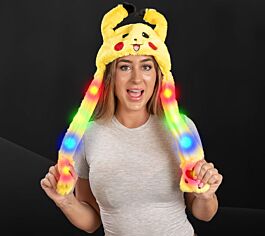 Pikachu Moving Ear Hat – Light-Up Plush Hat with Animated Ears ...