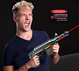 Light up revolver gun with red blue flashing led lights for rodeos